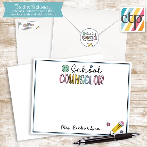 School Counselor Gifts, Memo Pads, Personalized Notepads, Personalized ...