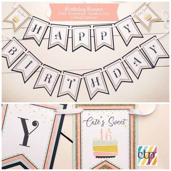 Sweet 16 Banner - Etsy