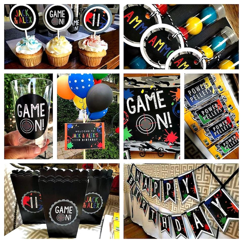 PAINTBALL PARTY DECORATIONS Paintball Birthday Decor Power - Etsy