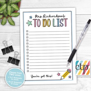 Memo Pads, Personalized Notepads, Personalized Gifts, Teacher Christmas ...
