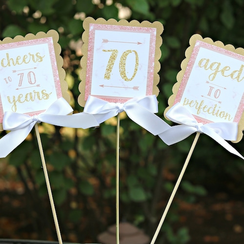 70th Birthday Sign Cheers to 70 Years Printable 70 - Etsy