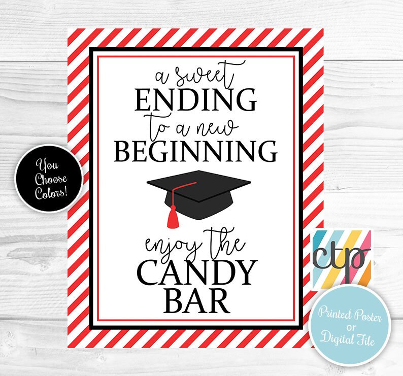 Graduation Candy Bar Signs Graduation Party Sign Graduation | Etsy