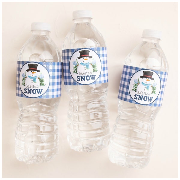 Melted Snowman Label - Etsy