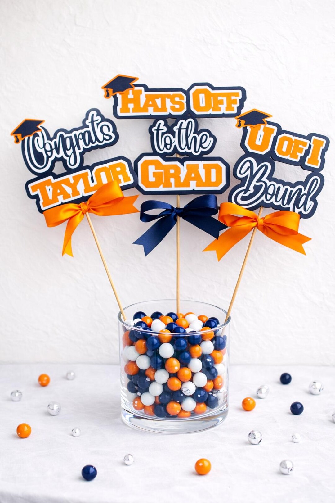 Graduation Celebration Centerpiece Sticks, Grad Table Décor, Set of 3 ...
