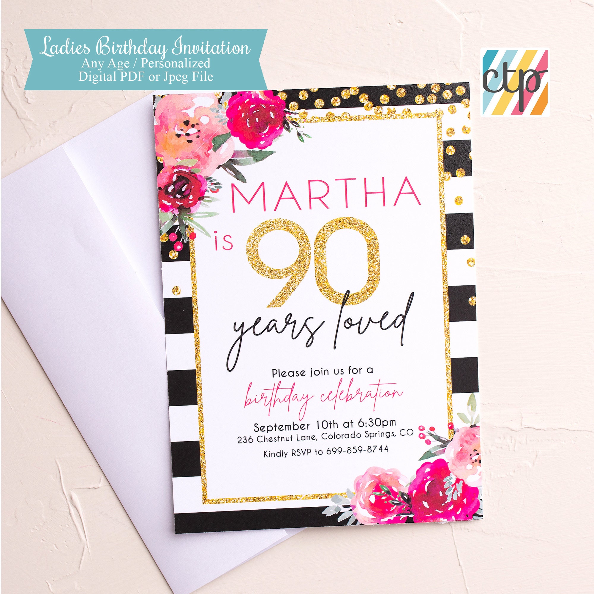 Kate Spade Invite Etsey