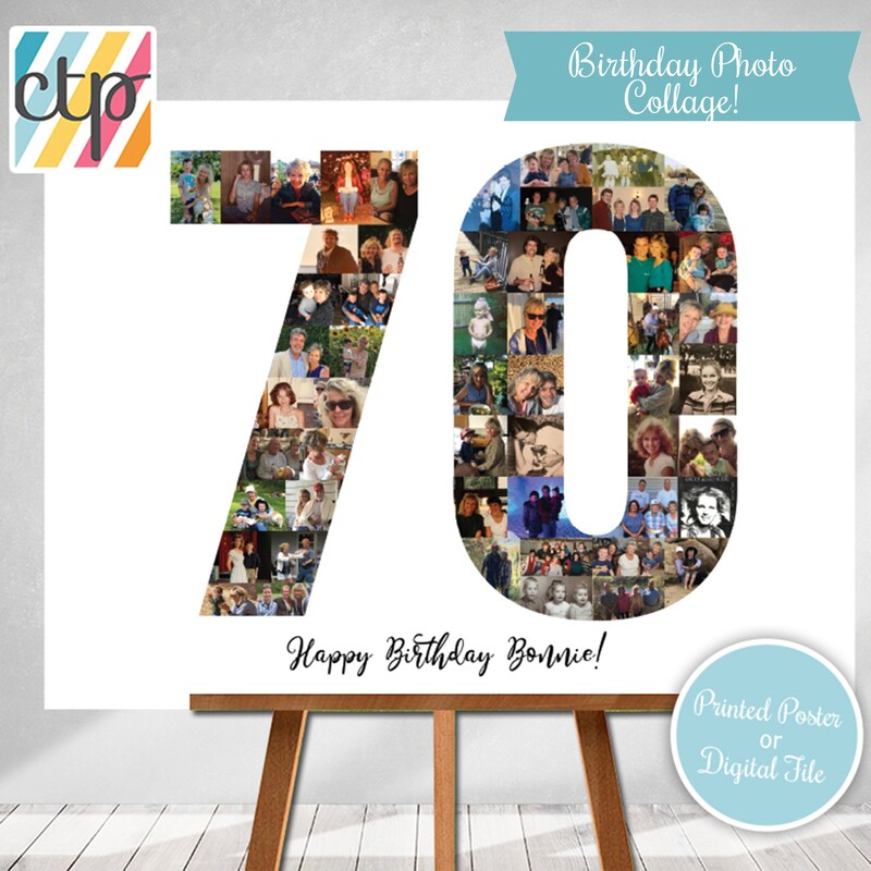 70th Photo Collage - Etsy