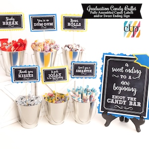 Graduation Candy Labels, Graduation Candy Bar Sign, Candy Buffet ...