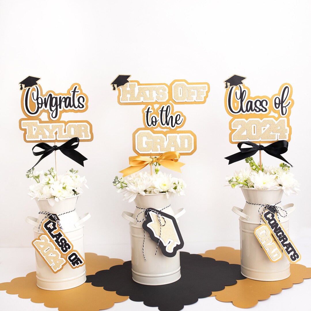 Graduation Centerpiece Sticks, Graduation Table Decorations, Graduation ...