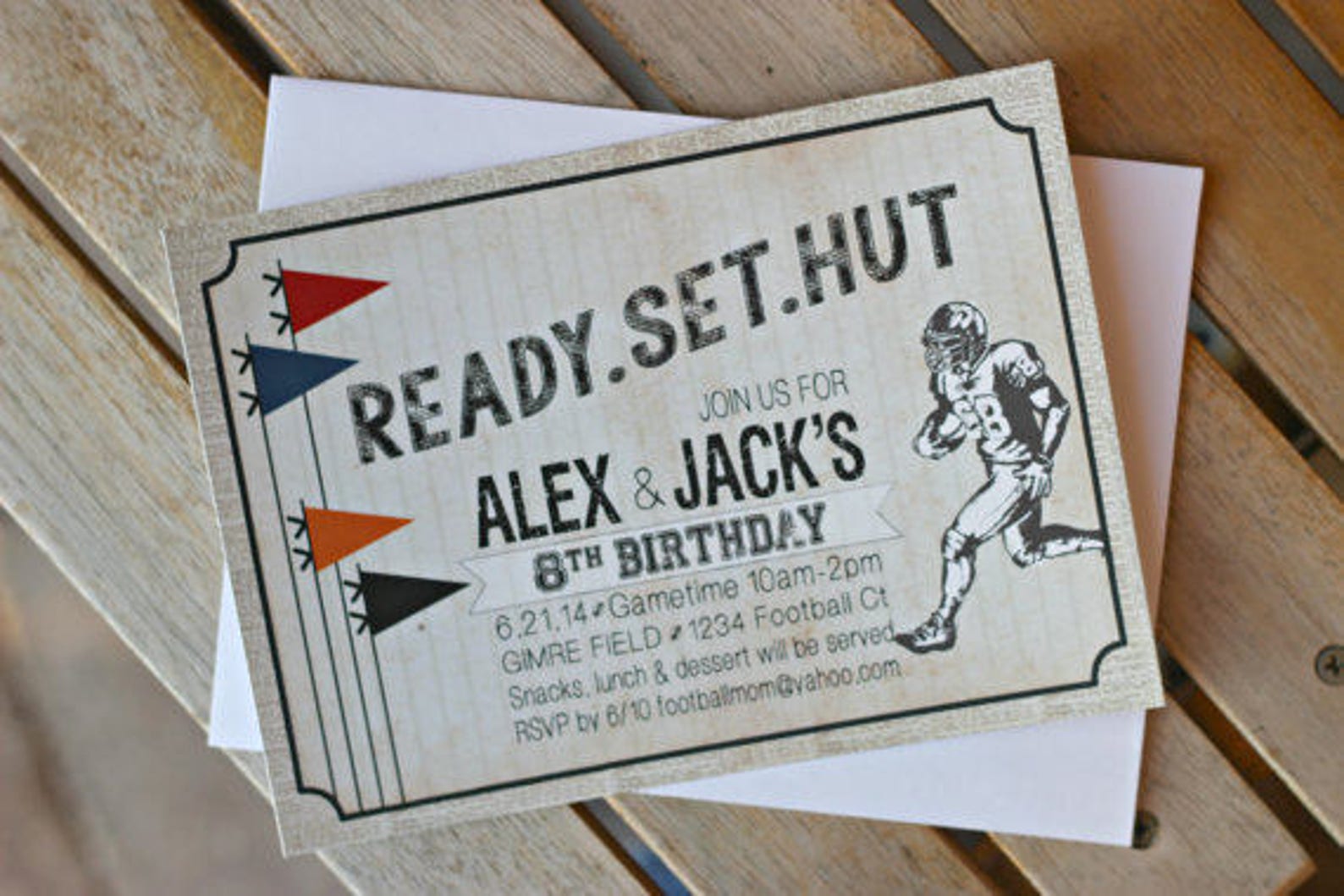 BOY SPORTS THEME, Football Birthday Party Decor, Penalty Flags Label ...