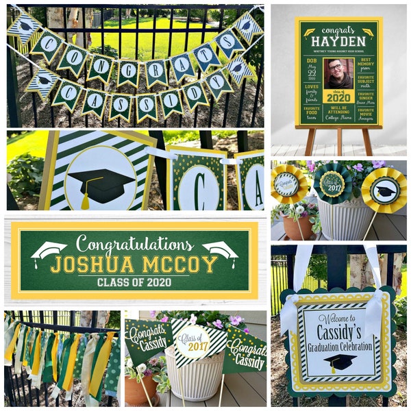 Green and Gold Party Decorations - Etsy