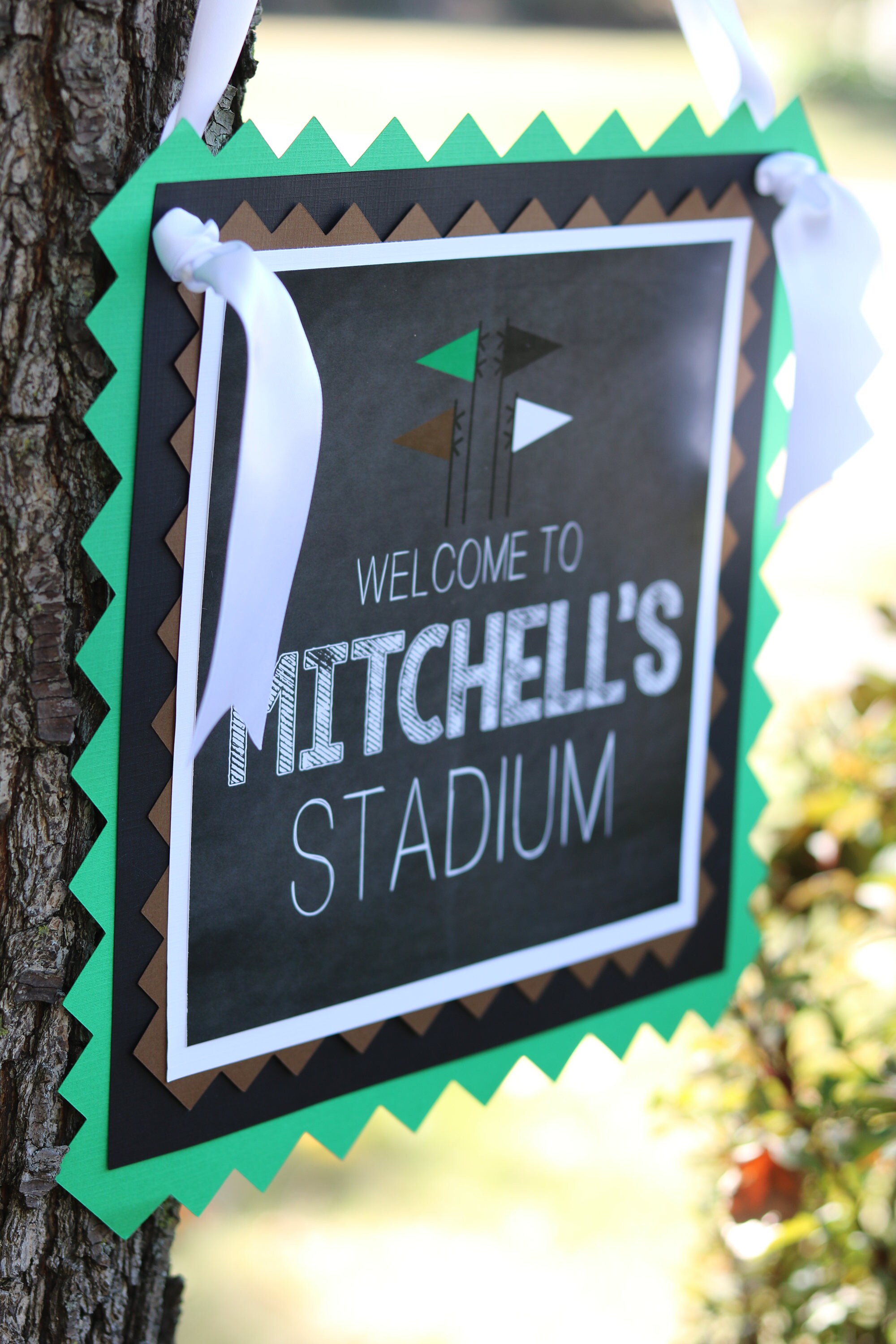 FOOTBALL BIRTHDAY Welcome Sign Door Sign Football Stadium | Etsy