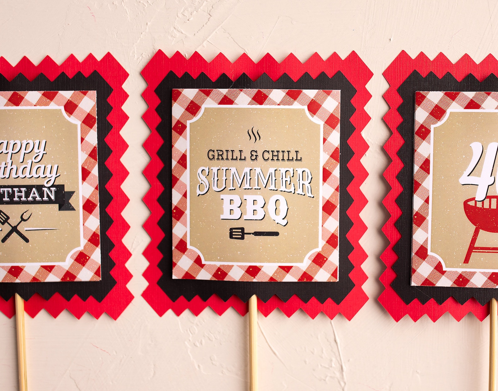 BBQ Birthday Centerpiece, Beer Centerpiece, Centerpiece Sticks ...