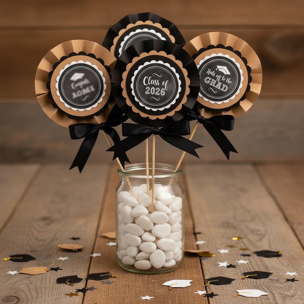 Centerpiece Sticks for Graduation Party, Set of 3 - Fully Assembled! - Etsy
