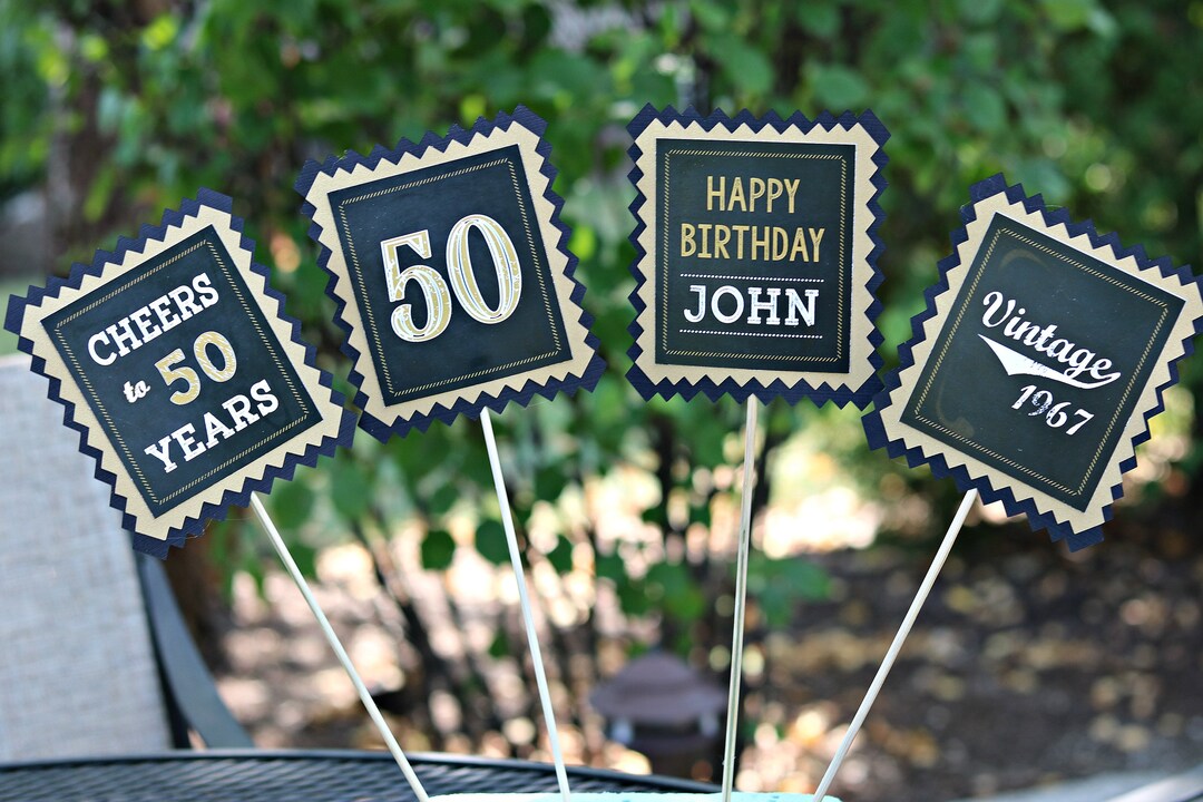 50th Birthday Party Centerpiece Sticks 50th Birthday Centerpiece
