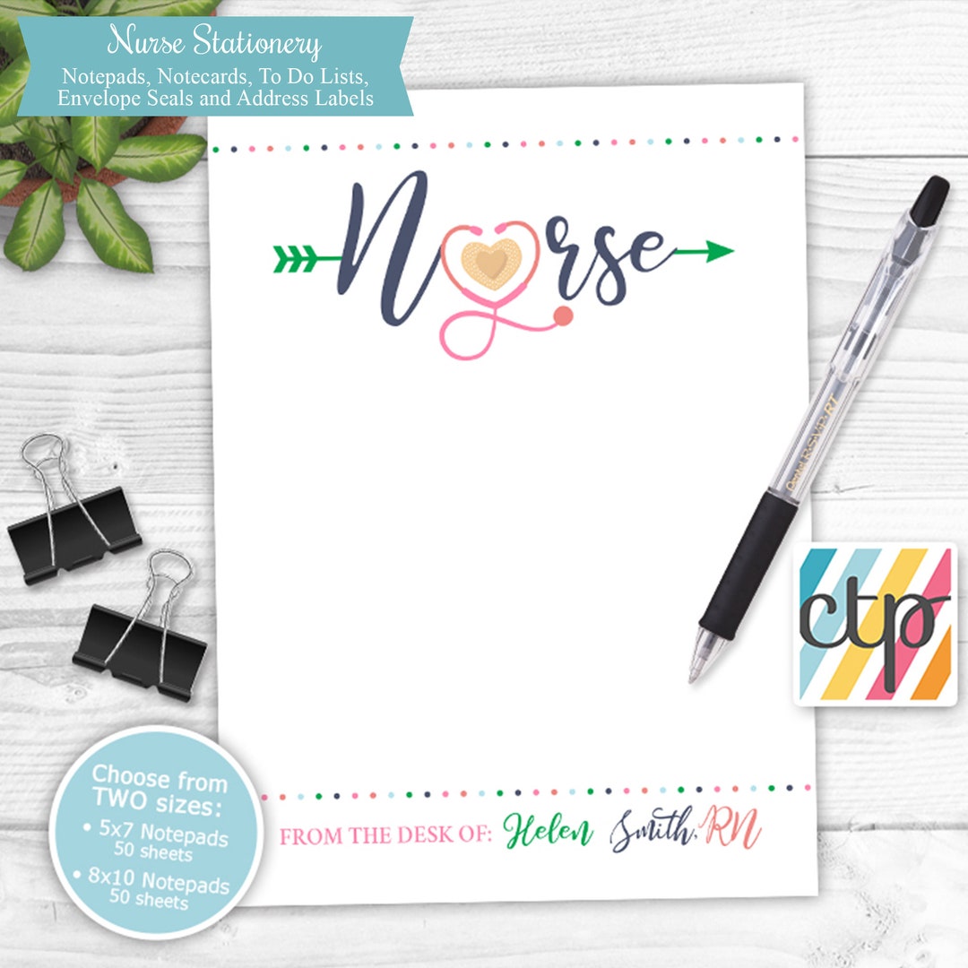 Nurse Gifts, Nurse Notepad, Personalized Notepad, Custom Nurse Gift ...