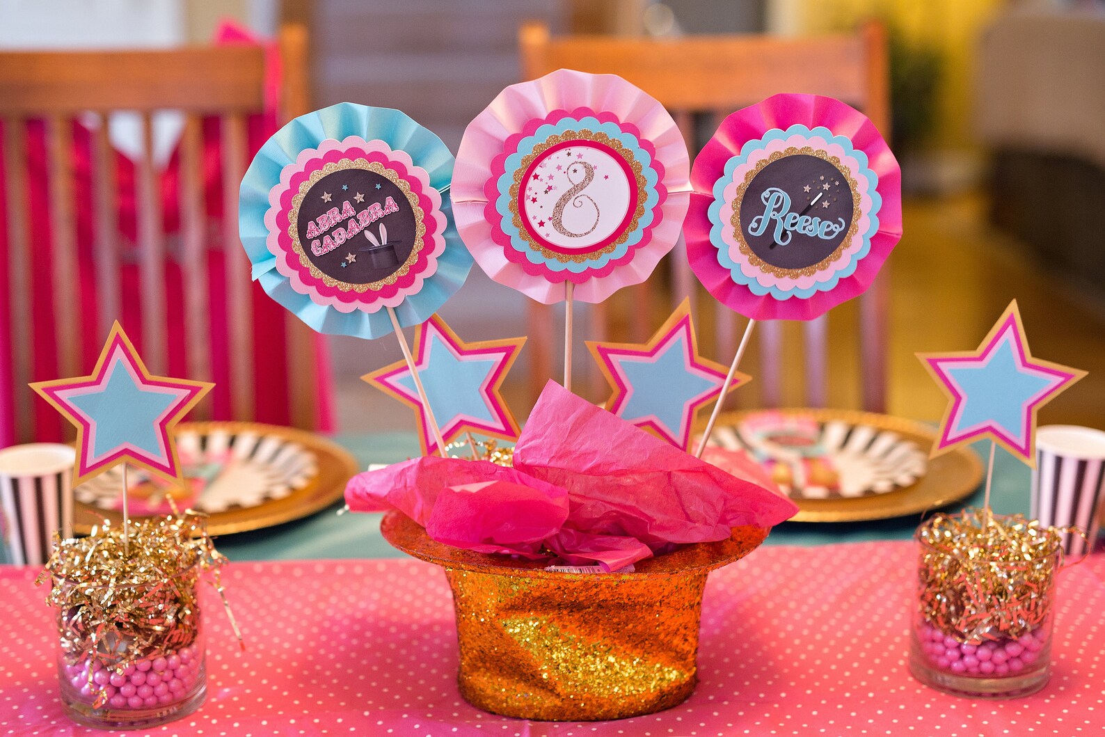 GIRL MAGIC BIRTHDAY Magic Party Favor Tags Magic Favors | Etsy