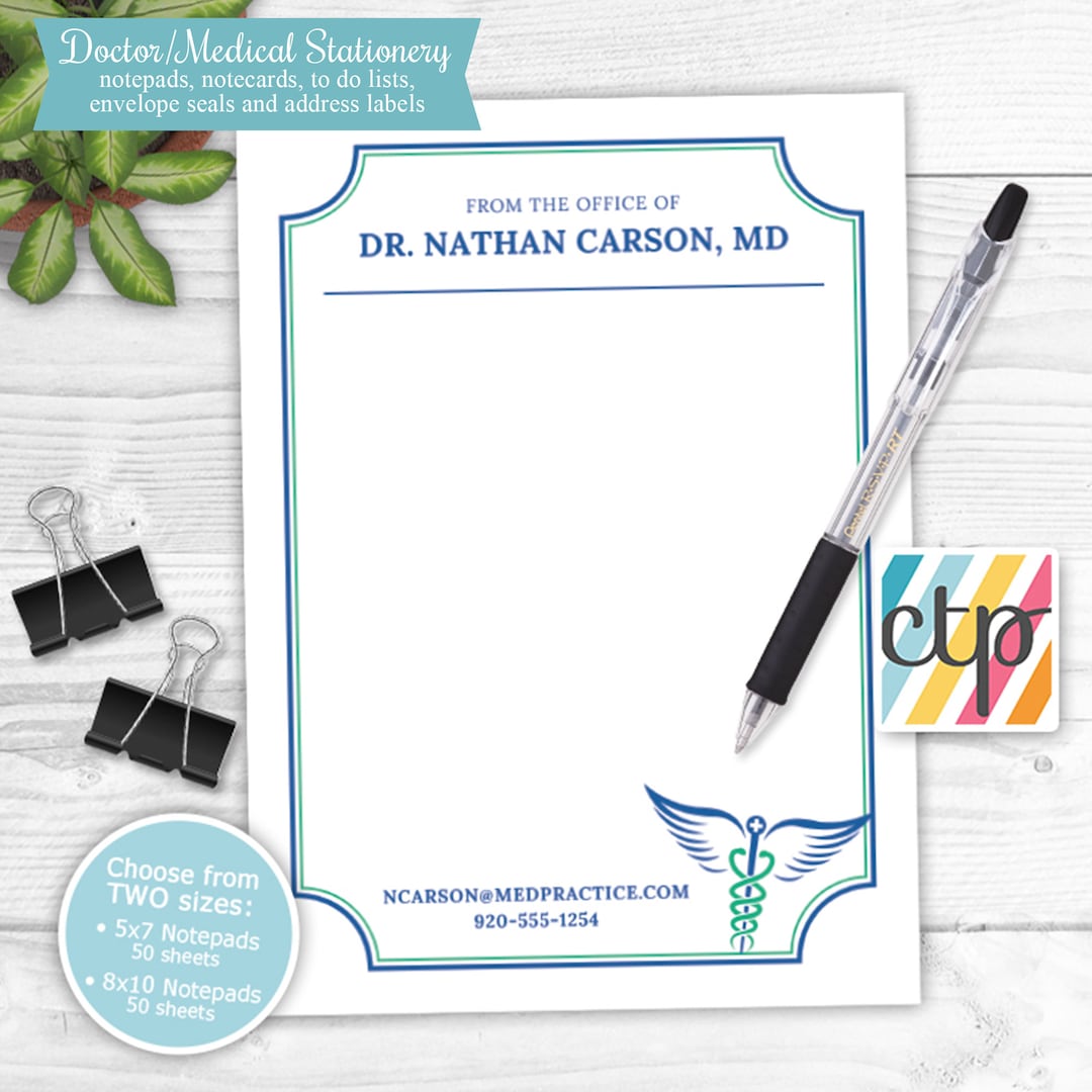 Personalized Notepad, Medical Doctor Notepad, Medical Stationery, Gift ...