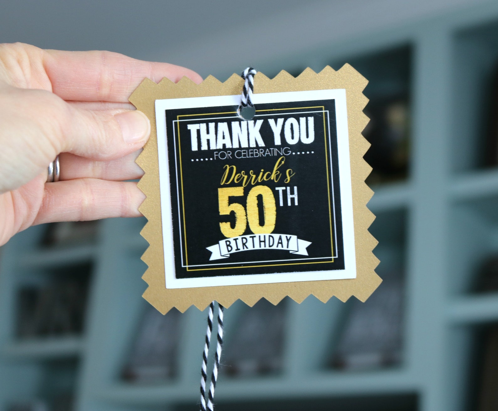 50th Birthday Party Favor Tags Gift Tags Thank You Tags | Etsy