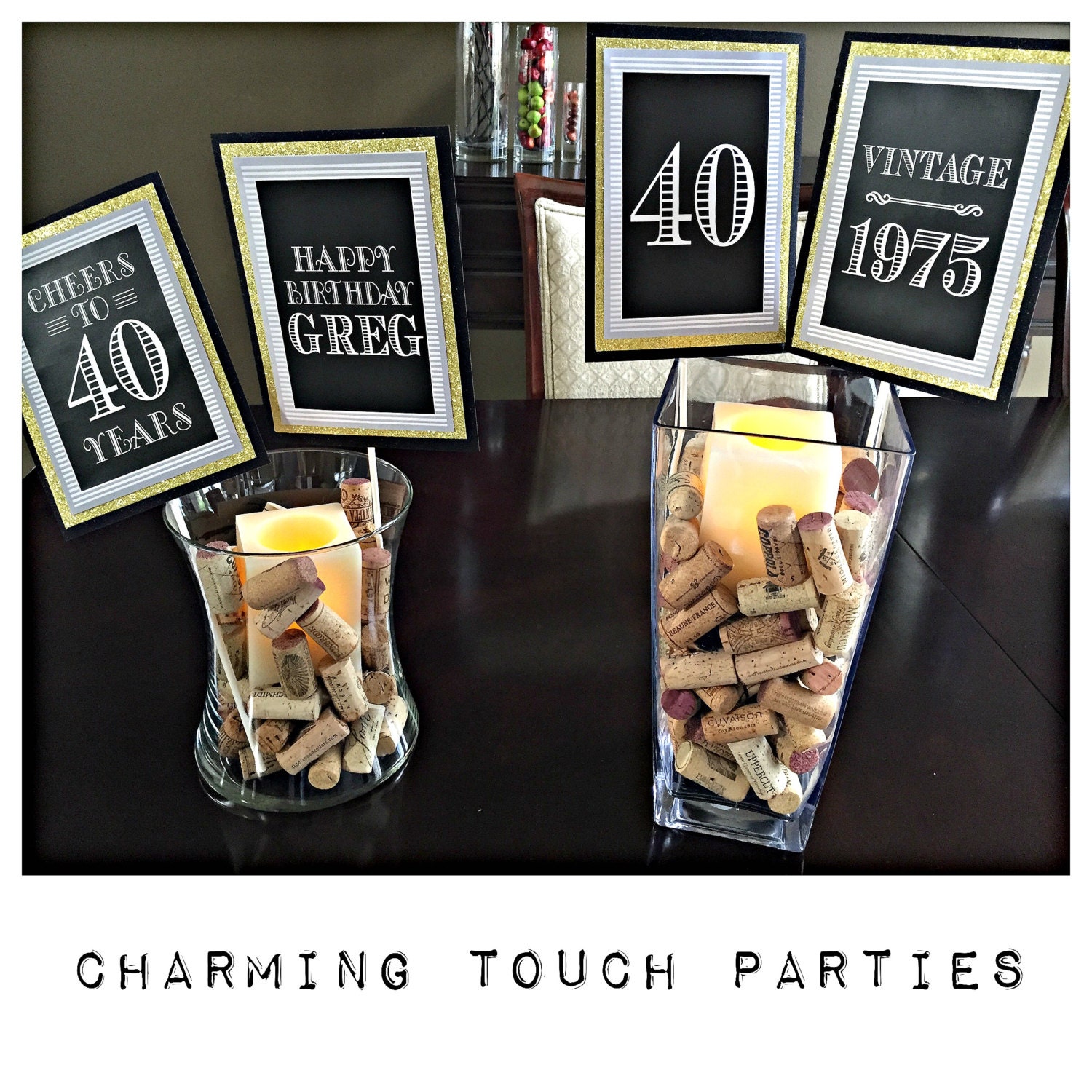 Adult Birthday Party Centerpieces