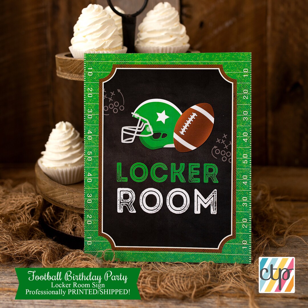 Locker Room, Custom Sign, Football Signs, First Birthday, Boy, - Etsy