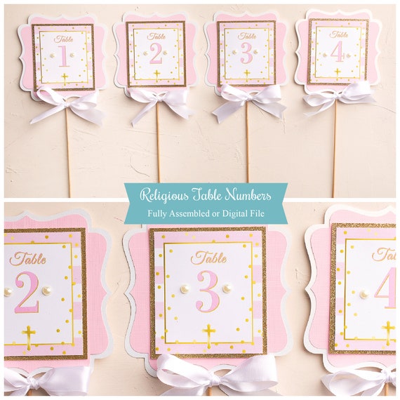 Table Numbers, Centerpieces, First Communion Decoration, Daughter by ...