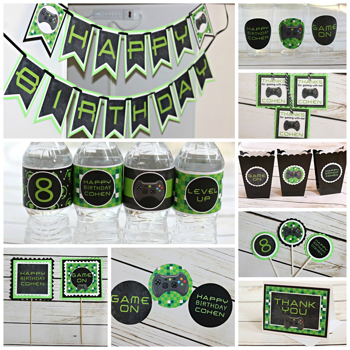 VIDEO GAME BIRTHDAY Banner Happy Birthday Gamer Party Game - Etsy