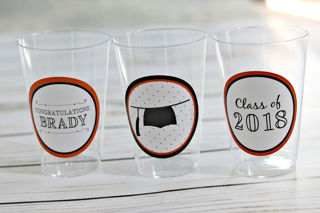 Cups, Personalized Plastic Cups, Graduation Party Cups, Graduation ...