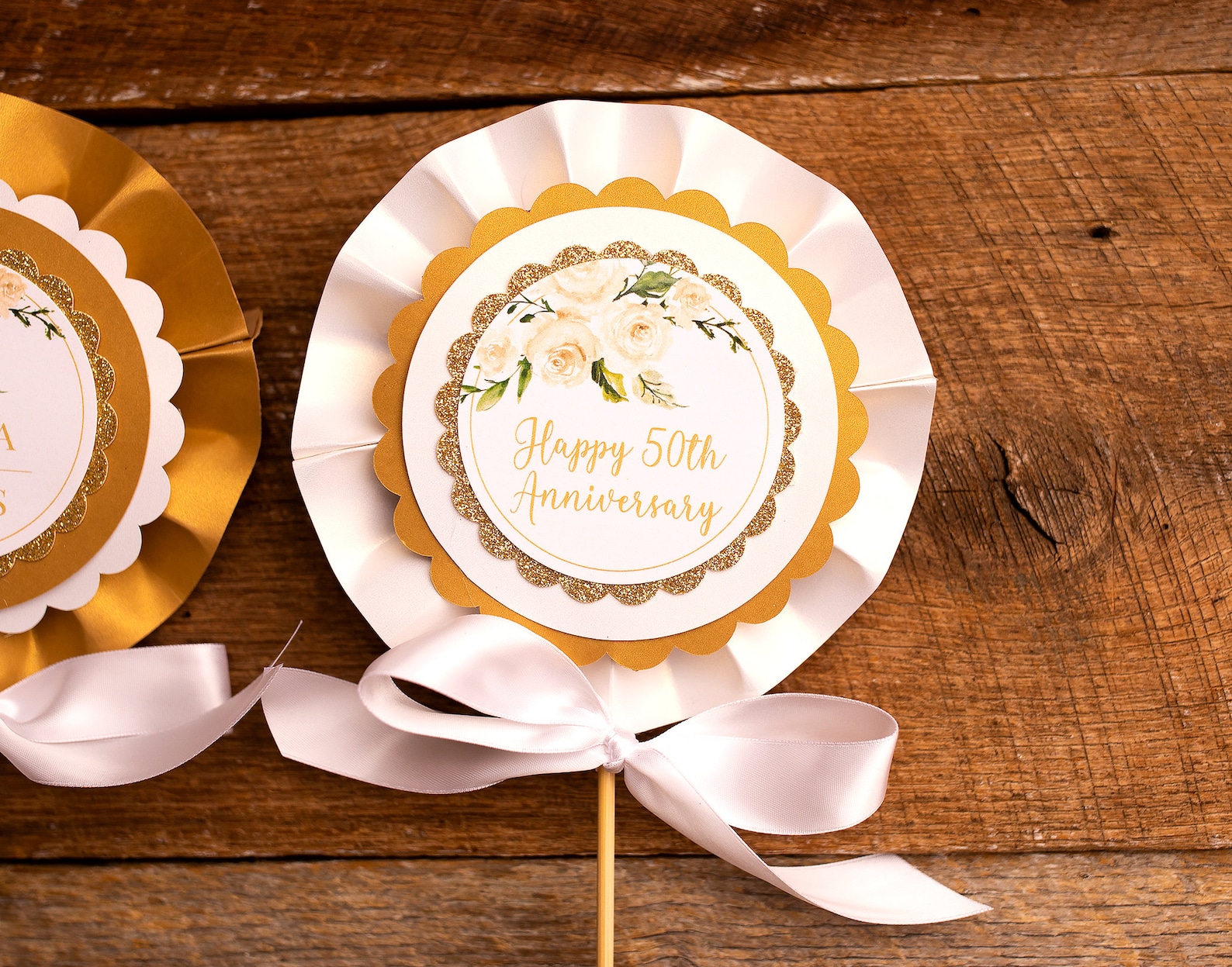 Golden Anniversary Centerpiece 50th Anniversary Party Etsy