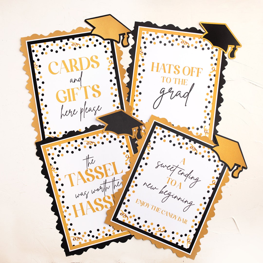 Graduation Sign, Personalized Sign, Cards and Gifts Sign, Graduation ...