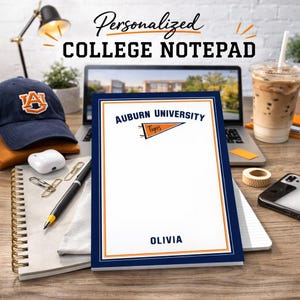 College Notepad - Personalized With Name, University Name, Mascot and ...