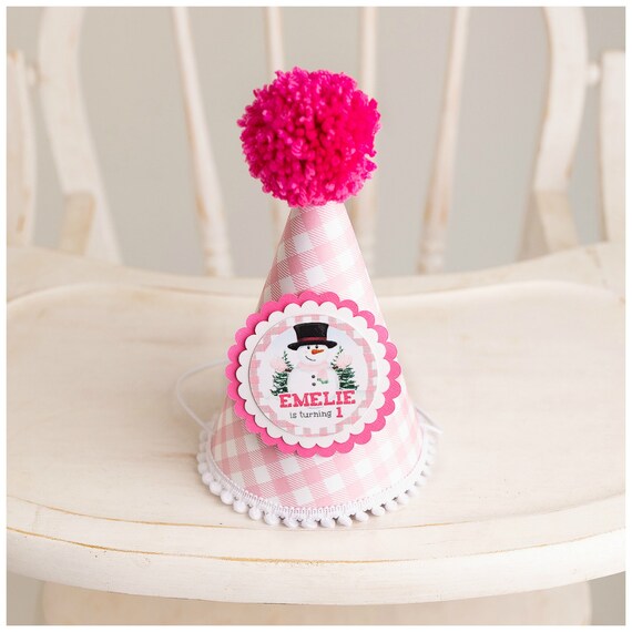 Snowman Party Hat, Winter ONEderland, Girl Winter Birthday, Winter ...