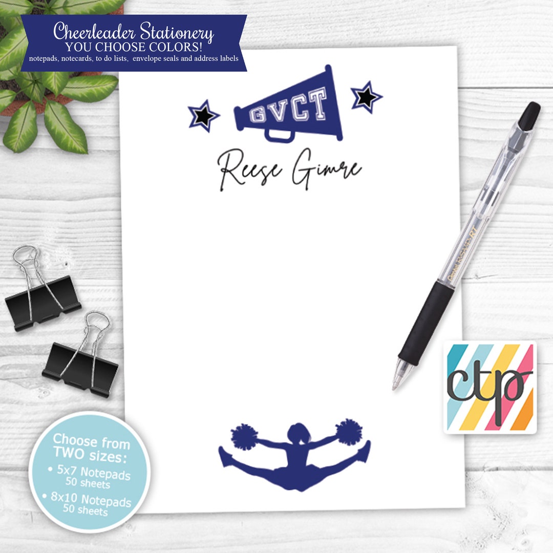 Personalized Cheerleader Notepads Memo Pads Personalized - Etsy
