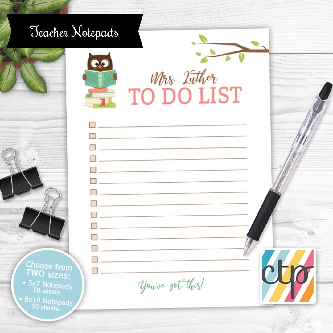 Personalized Notepads, Memo Pads, Personalized Gifts, Teacher Christmas ...