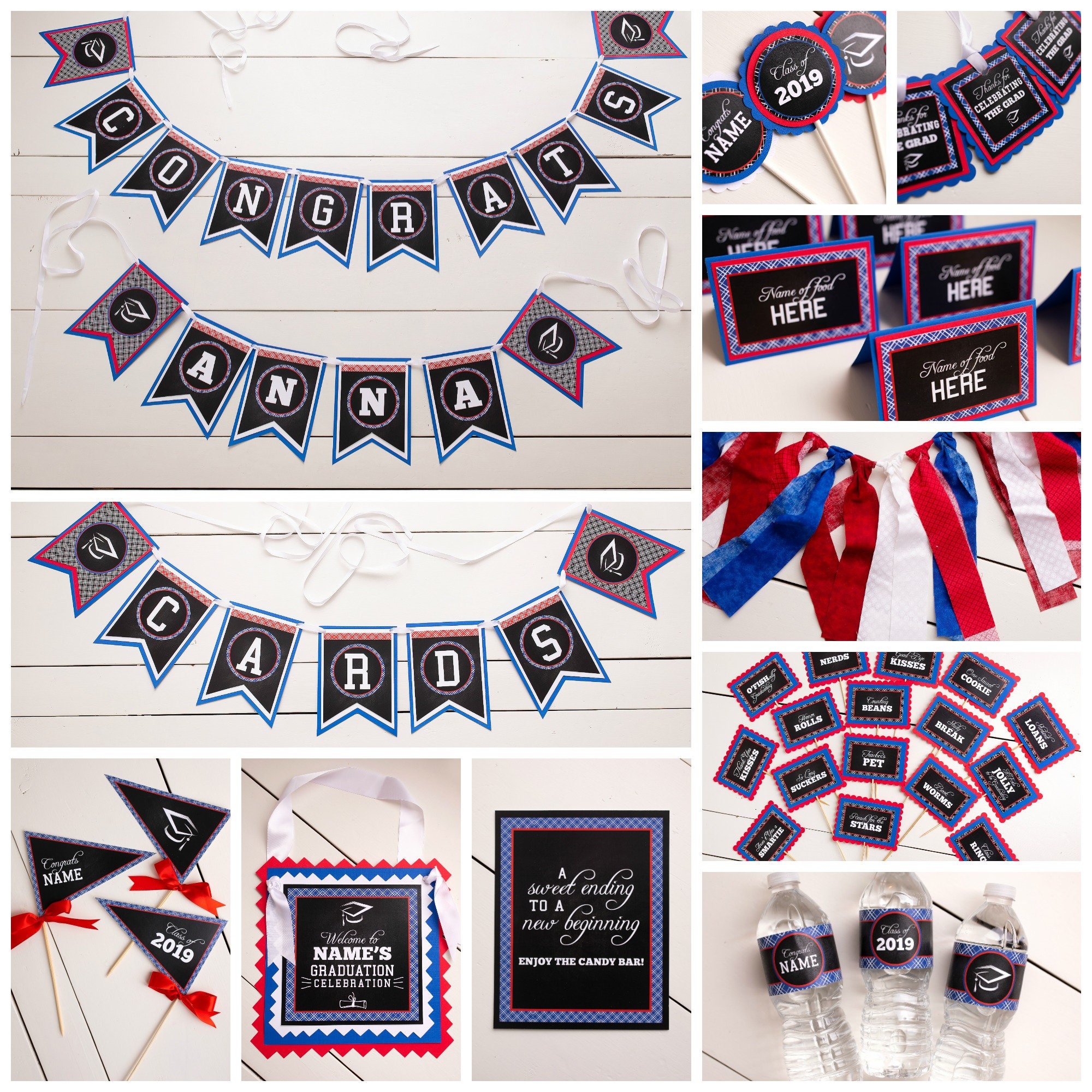 Fabric Banners, Graduation Party Decorations, Custom Banner, You Choose ...