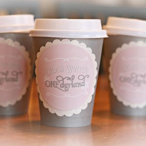 HOT COCOA CUPS, Girl Winter Onederland, Winter Wonderland, 1st Birthday ...