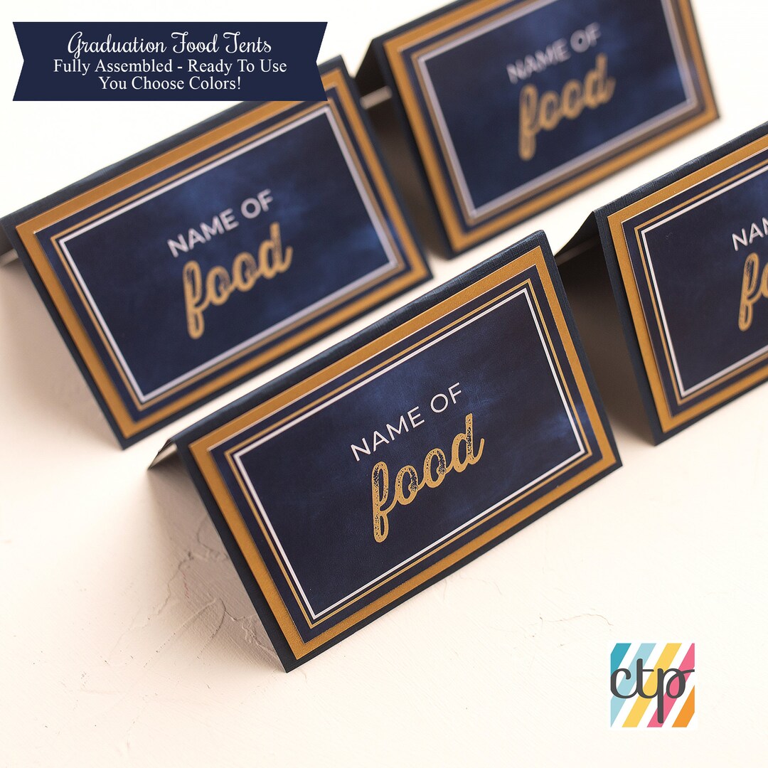 Graduation Party Decorations, Food Labels, Food Tents, Class of 2024 ...