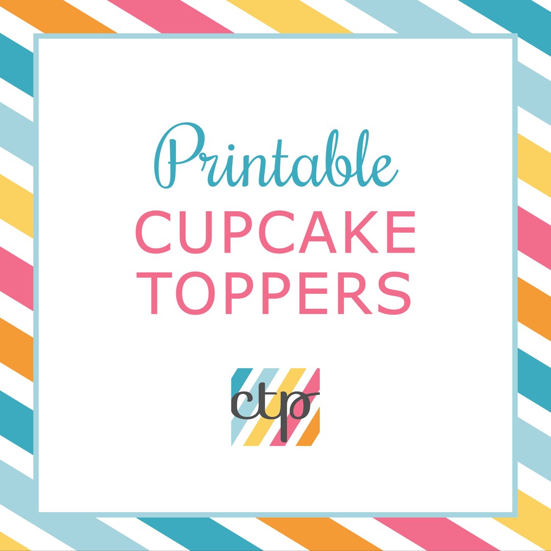 Birthday Party Decorations, Birthday Cupcake Toppers, Printable ...