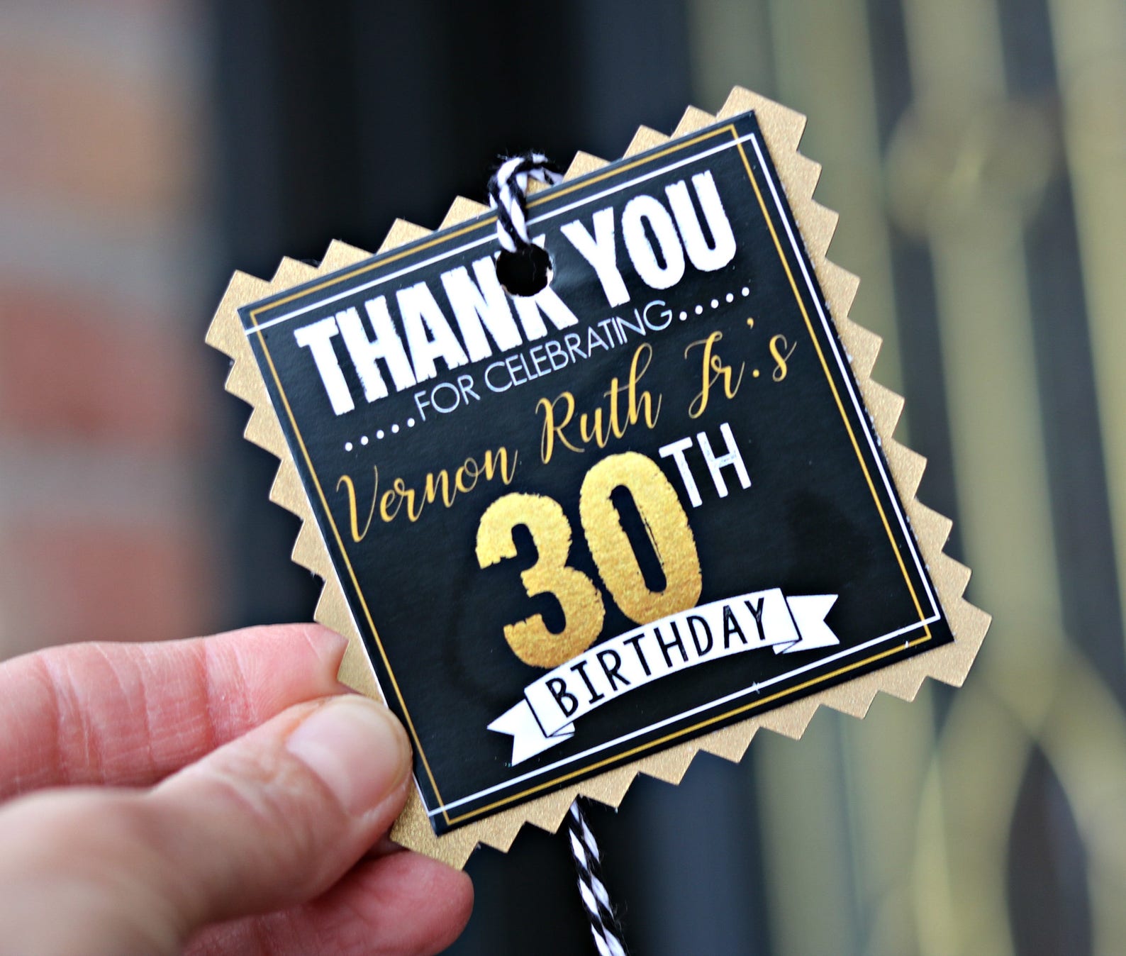 30TH BIRTHDAY PARTY Favor Tags 30th Birthday Favor Vintage | Etsy