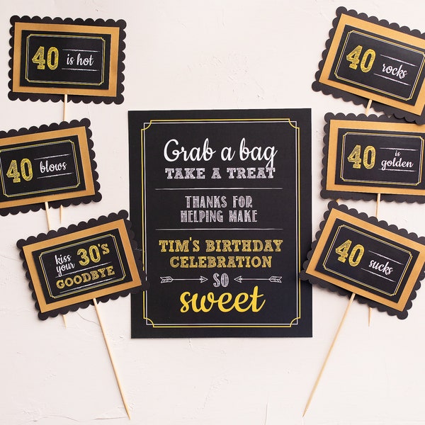 Candy Table Signs - Etsy