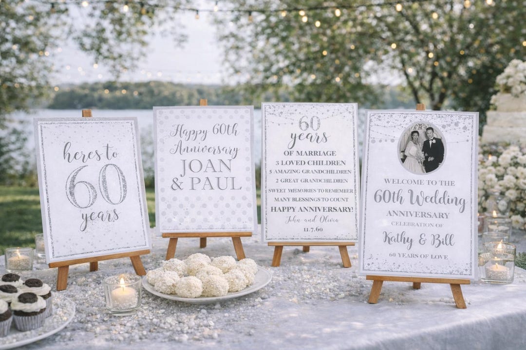 Diamond Jubilee Celebration Signs, 4 Choices - Professionally Printed ...
