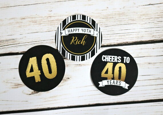 40TH BIRTHDAY PARTY Stickers Milestone Birthday, Masculine Birthday ...