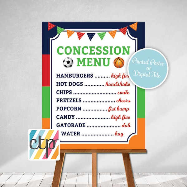 Concession Stand Sign - Etsy