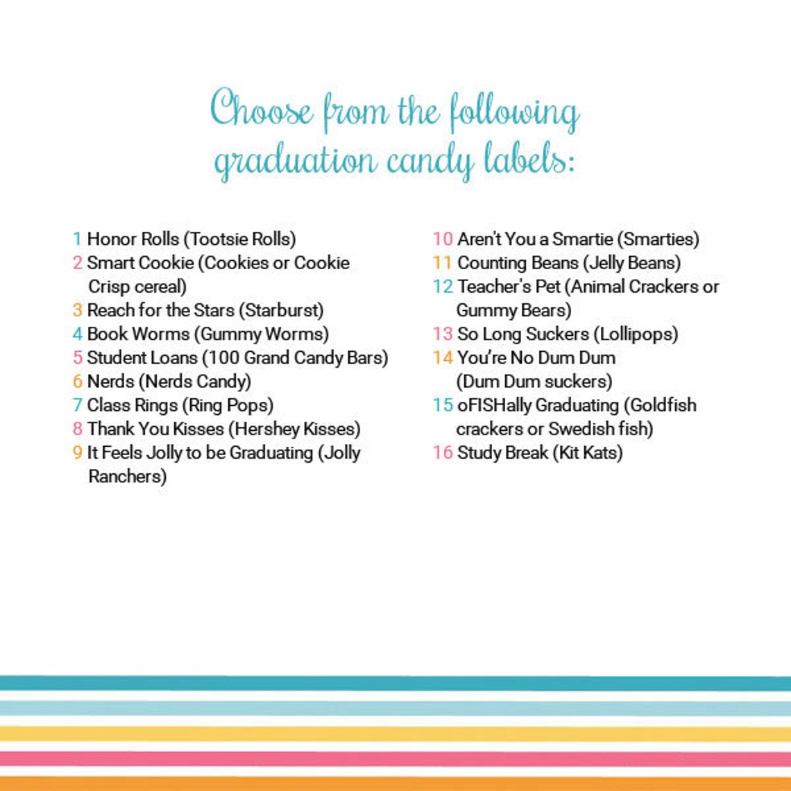GRADUATION CANDY BUFFET, Candy Bar Labels, Grad Candy Bar, Graduation ...