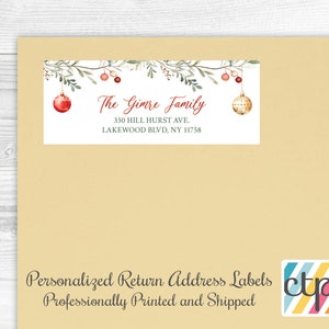Address Labels, Return Address Labels, Stickers, Christmas Ornaments ...