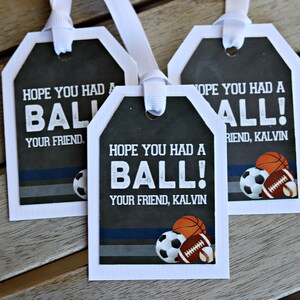 BOY SPORTS BIRTHDAY Party Decorations, Favor Tags, All Sports, Football ...
