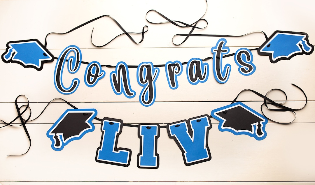 Personalized Graduation Banner, Congrats Grad Banner, Graduation Party ...