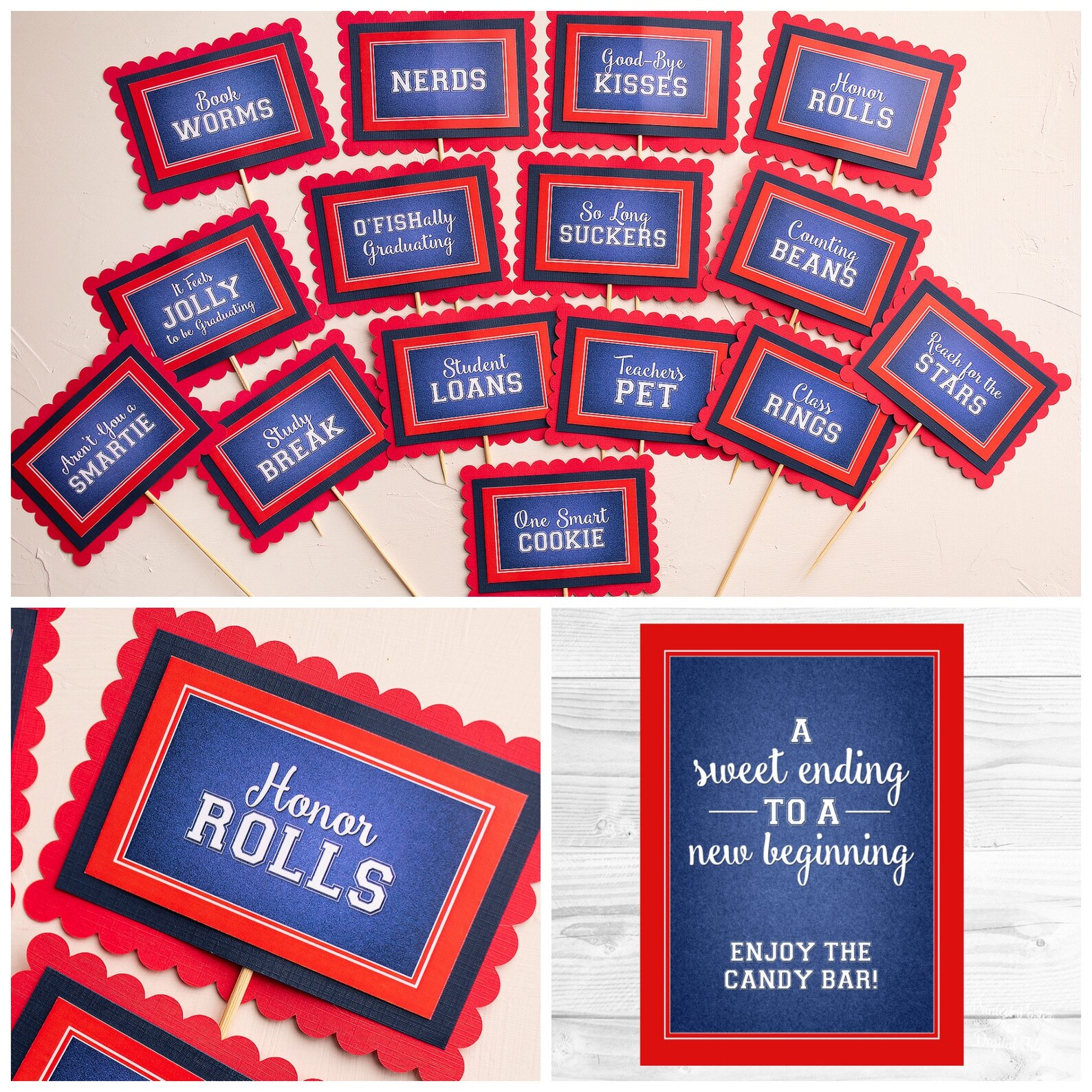 Graduation Candy Buffet Candy Bar Labels Grad Candy Bar - Etsy