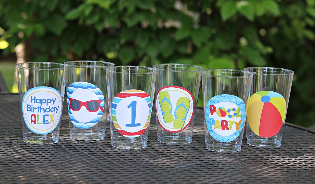 Pool Party Cups, Beach Ball Party Decorations, Summer Birthday Party ...