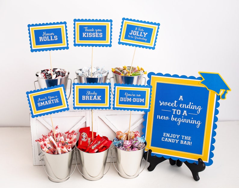 Graduation Candy Bar Signs, Grad Dessert Table Decor, Choose From 16 ...