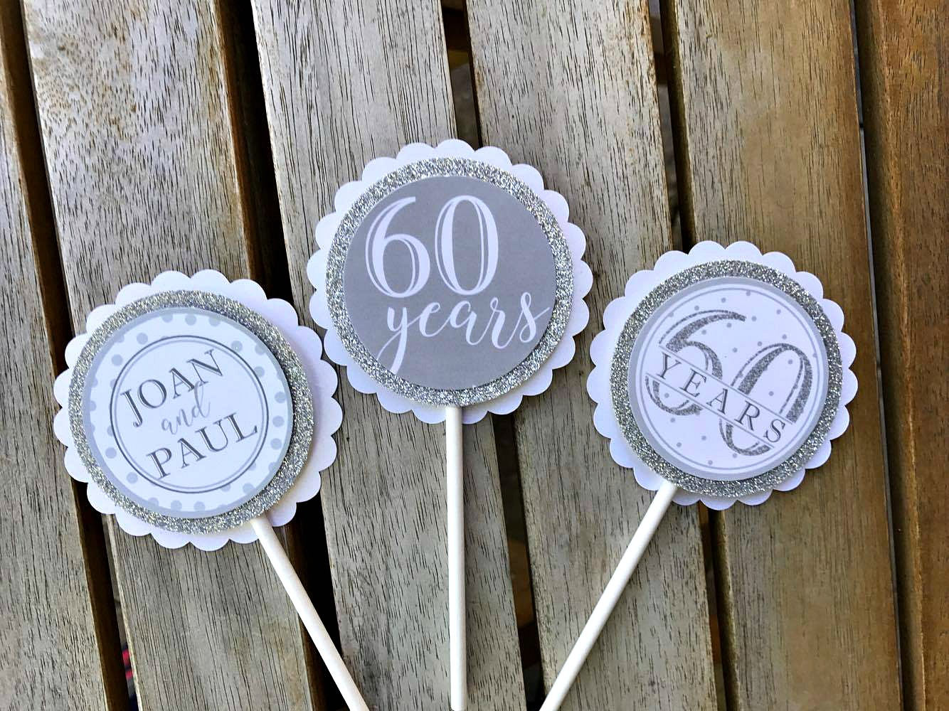 DIAMOND JUBILEE DECORATIONS 60th Wedding Anniversary Decor Etsy